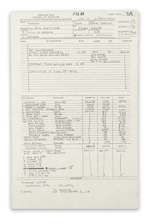 What is a Film Call Sheet? Understanding the Daily Production Document ...